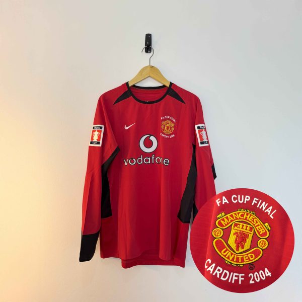 Long Sleeve Manchester United Home Jersey 2004 – FA Cup Final Edition ...