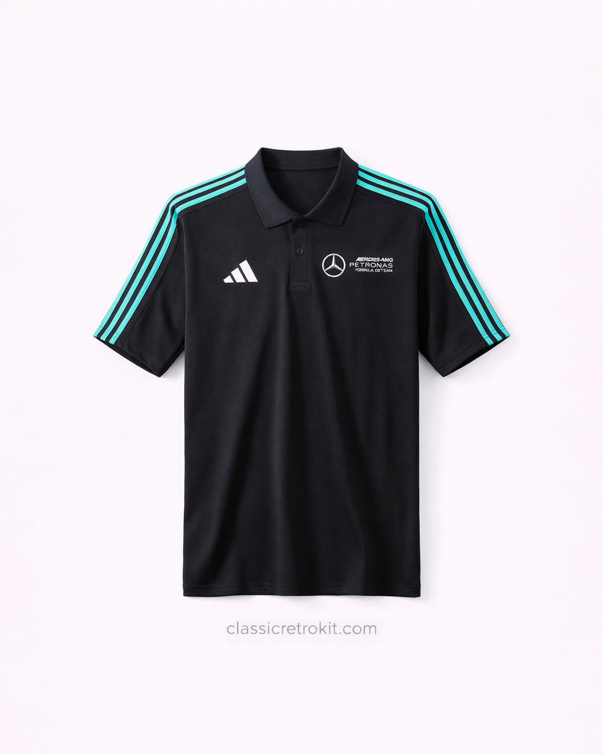 Mercedes-Benz AMG Petronas Formula One Team 2025 Polo Shirt – Black ...